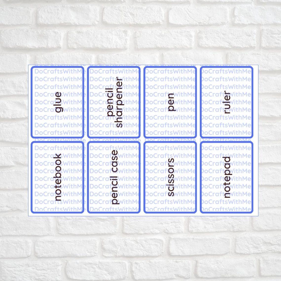 Bilingual Memory Game Printable | School Objects Matching Cards ...