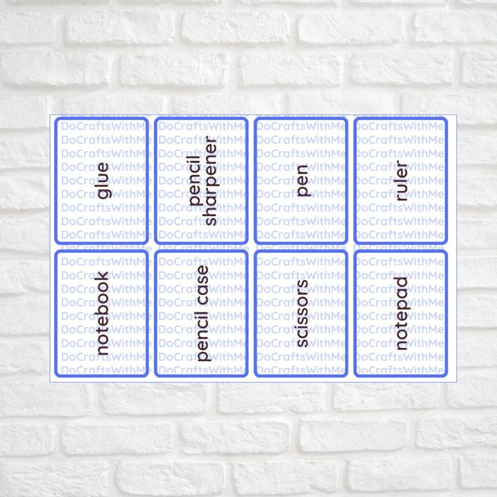 Bilingual Memory Game Printable | School Objects Matching Cards ...