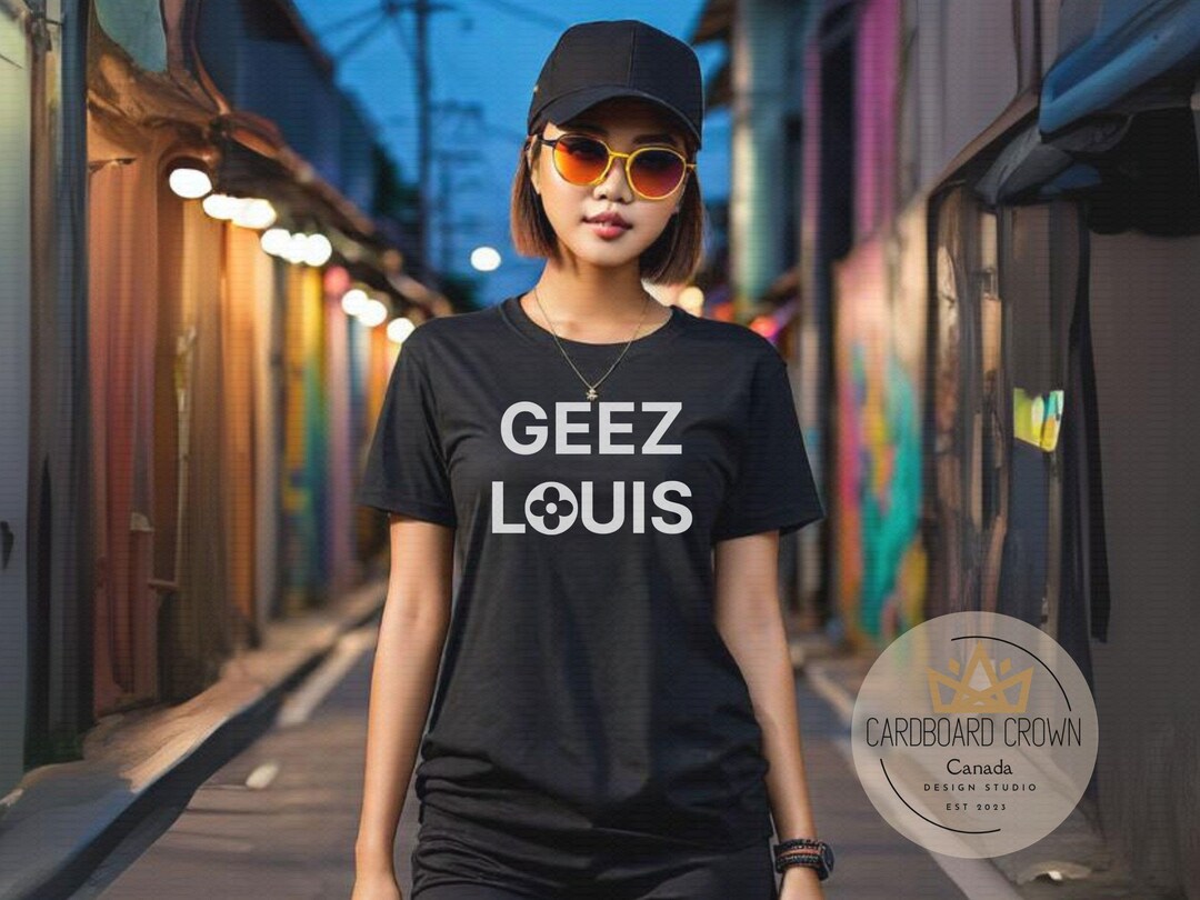 Geez Louis Luxury Logo T-shirt - Parody - Funny - Unisex Jersey Fashion ...