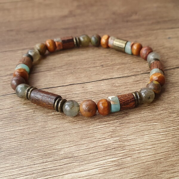 Wooden Bead Bracelet - Etsy