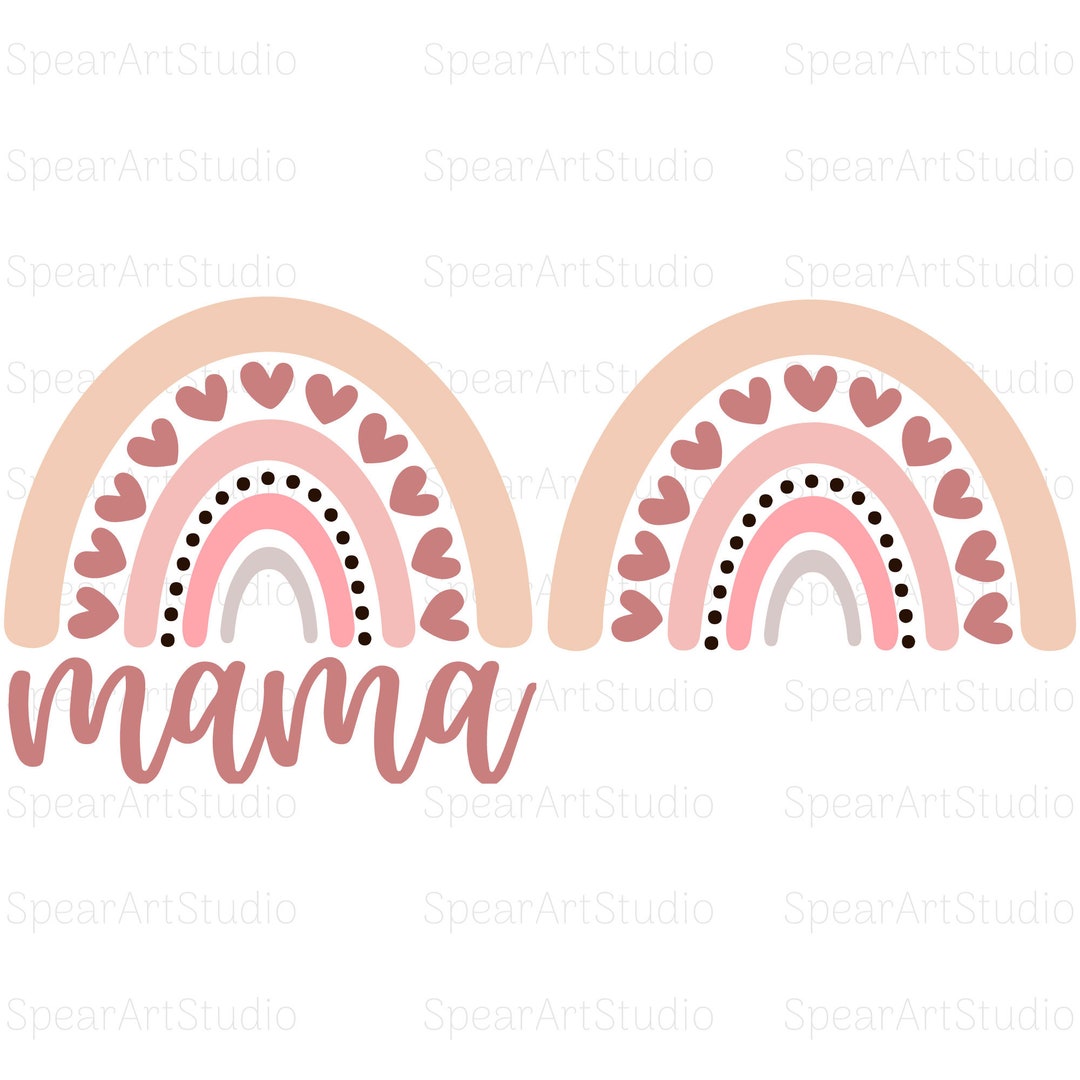 Rainbow SVG - Rainbow Mama SVG - Mom Life SVG - Mama Svg Design for ...