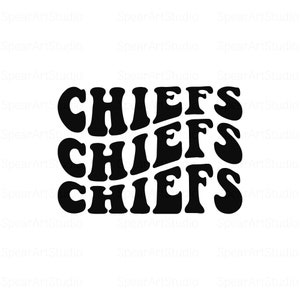 Chiefs Wavy Svg, Chiefs Mascot Svg, Team Mascot Svg, School Spirit Svg ...