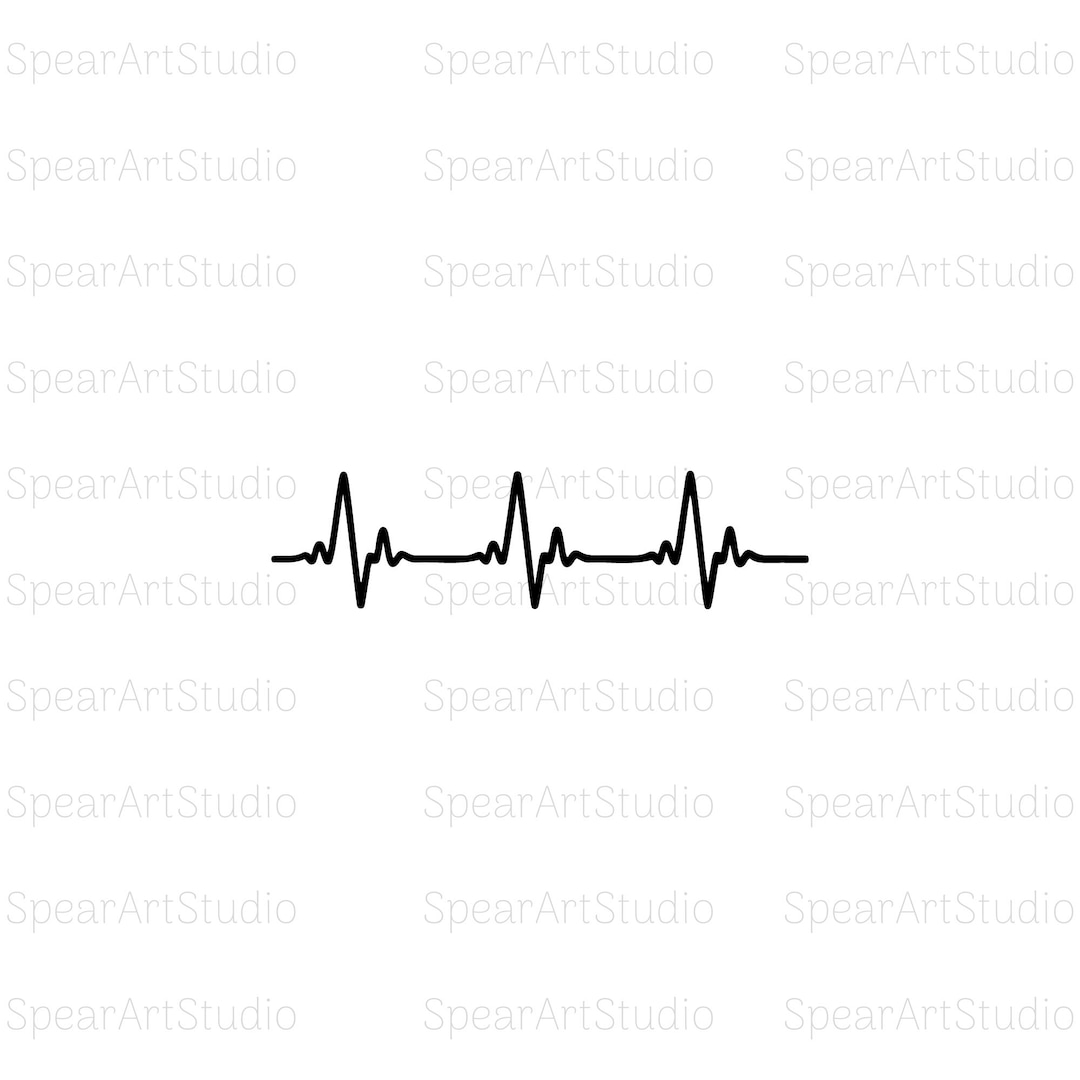 Heartbeat Line SVG Files ECG EKG Cut Files Healthcare - Etsy