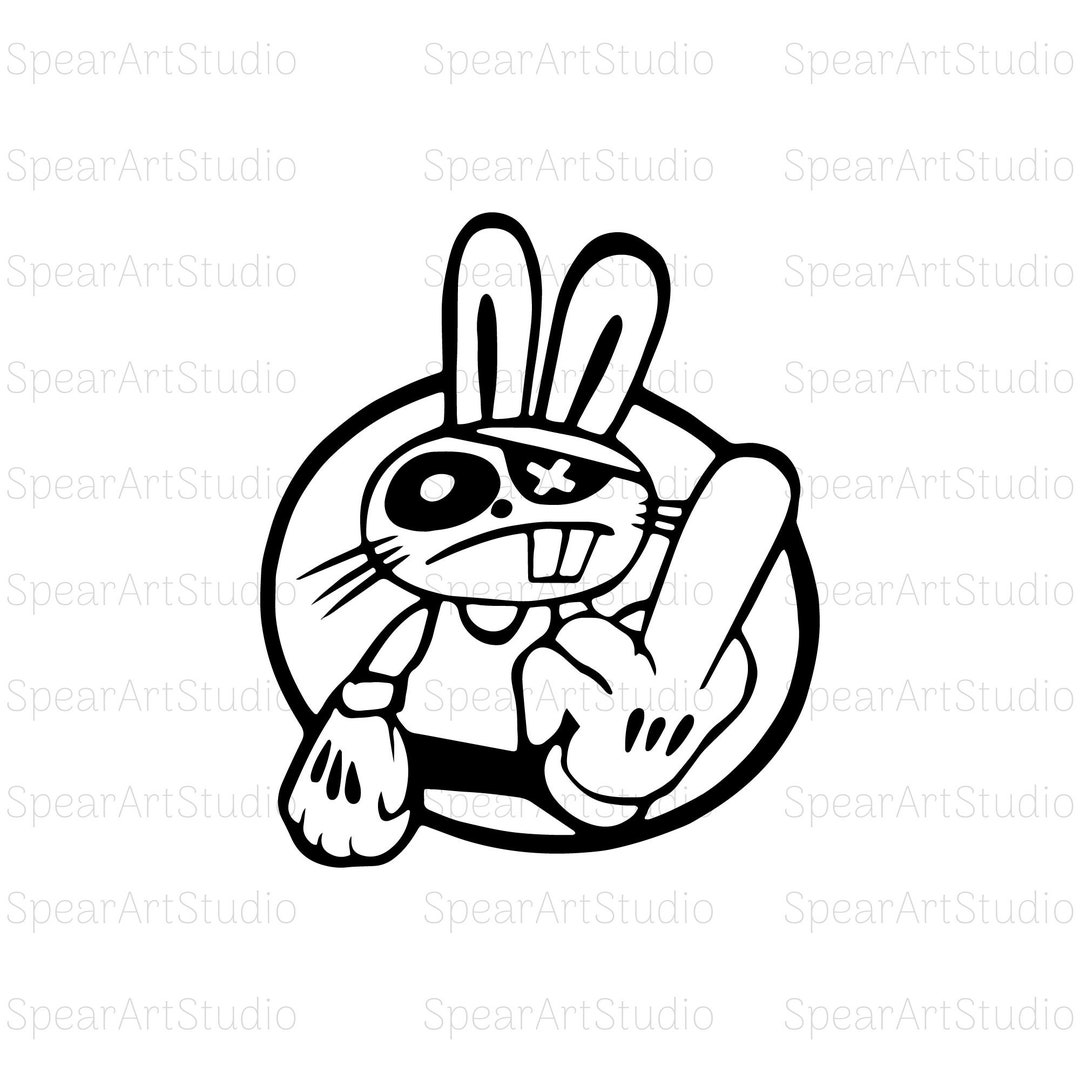 Rabbit SVG, Bunny SVG, Cool Rabbit Svg, Rabbit Sticker, Car Sticker ...