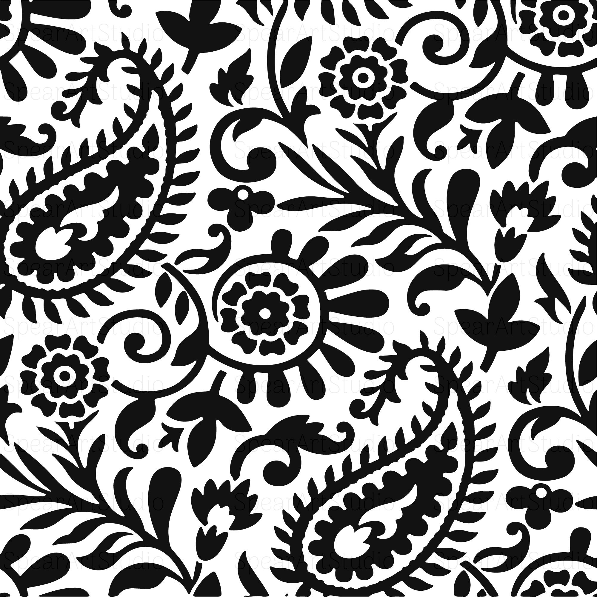 Bandana Svg, Paisly Svg, Bandana Pattern, Print SVG, Cutting Files for ...