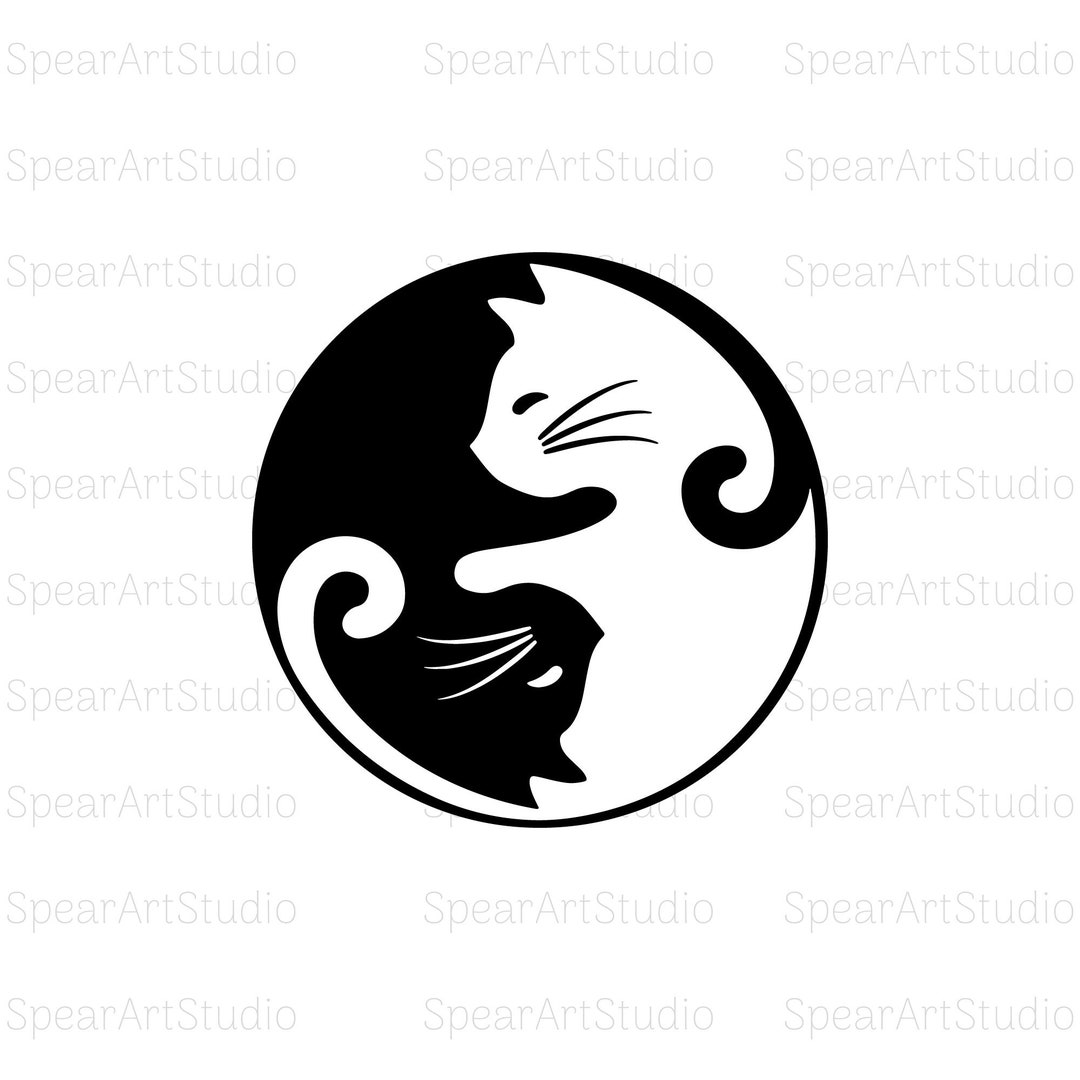 Yin Yang Cats SVG, Ying Yang Svg, Cat Svg, Animals Love, Cut Files ...