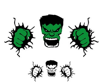 Hulk SVG Bundle Clipart - Svg Png Dxf Eps Pdf - Perfect Cut File for ...