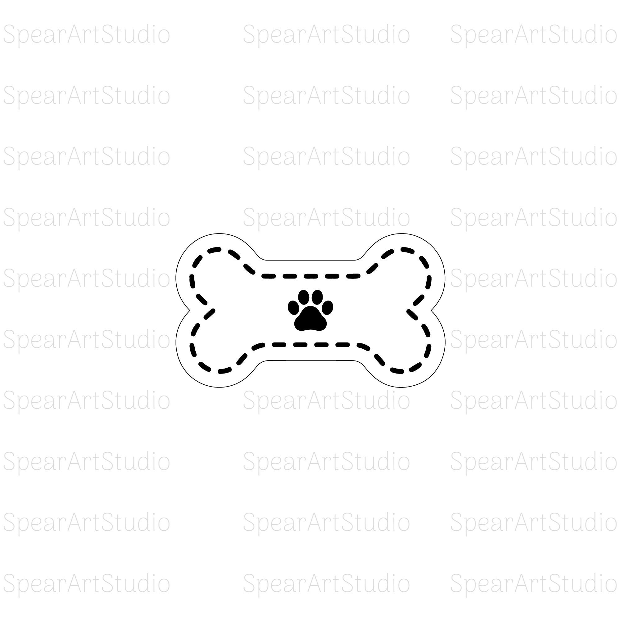 Dog Bone Svg, Dog Bone Digital, Dog Bone Png Clip Art. Vector Cut File ...