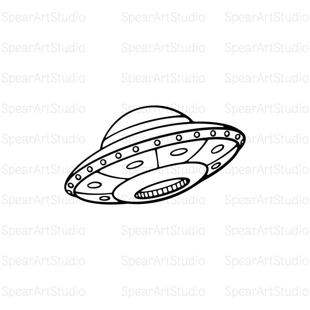 Ufo Svg, Ufo Svg Cut Files for Cricut, Ufo Clipart, Ufo Outline Svg ...