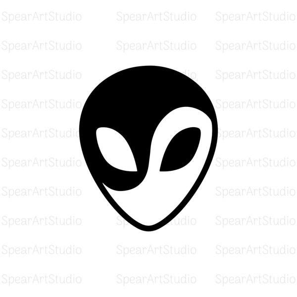 Alien Head Svg - Etsy
