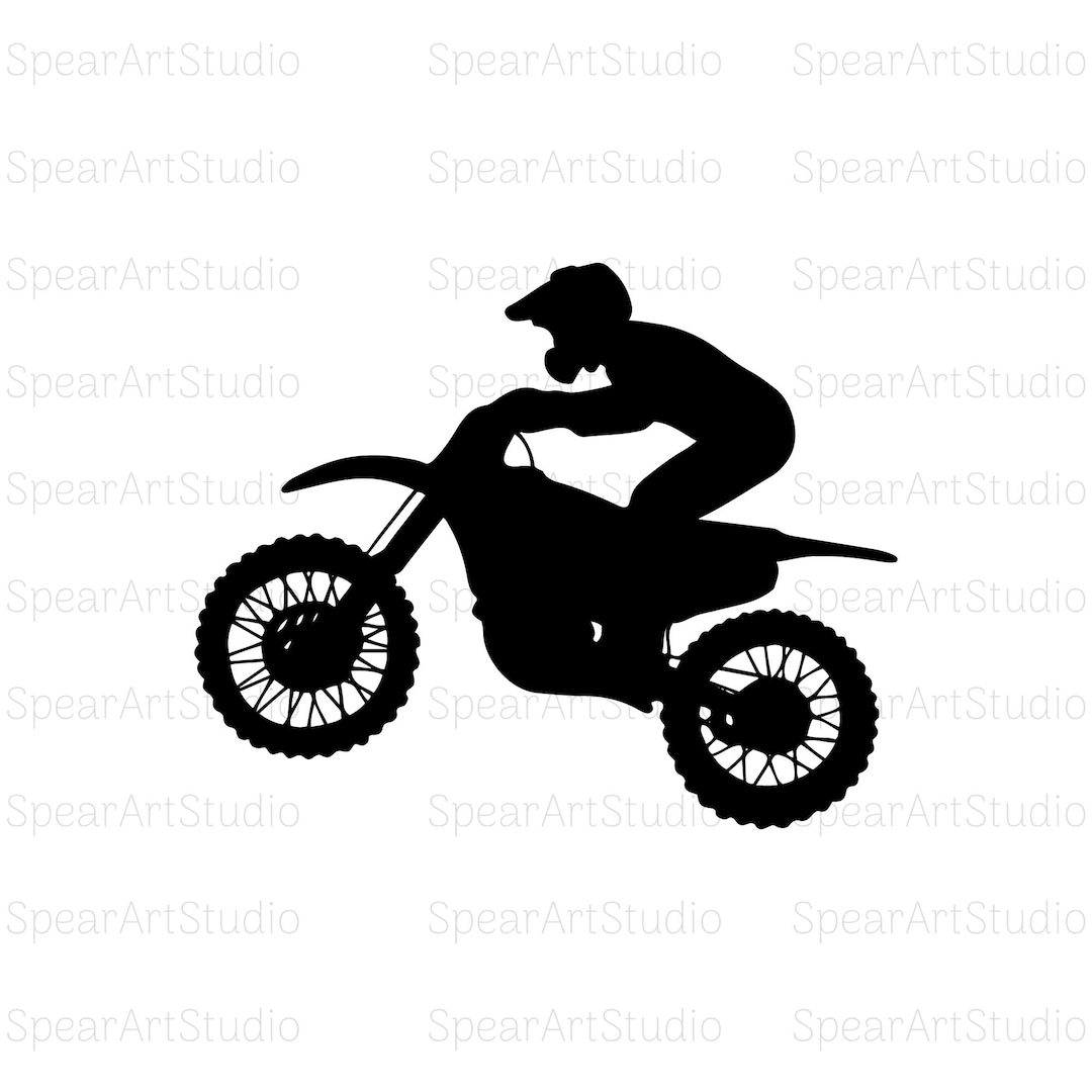 Motocross Rider Svg. Vector Cut File for Cricut, Silhouette, Digital ...