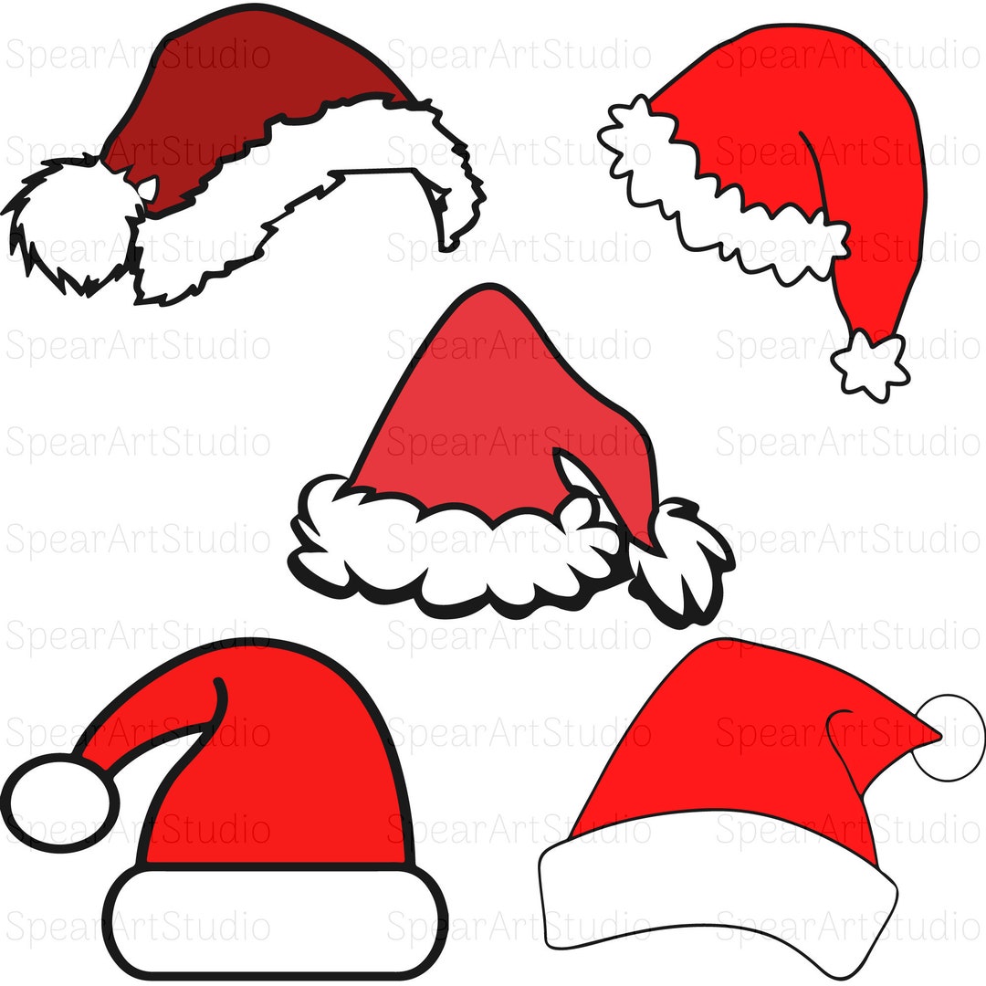 Santa Hat SVG, Cristmas Hat Layered Cut File, Christmas SVG, Xmas ...