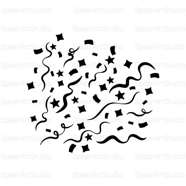 Confetti Svg - Etsy