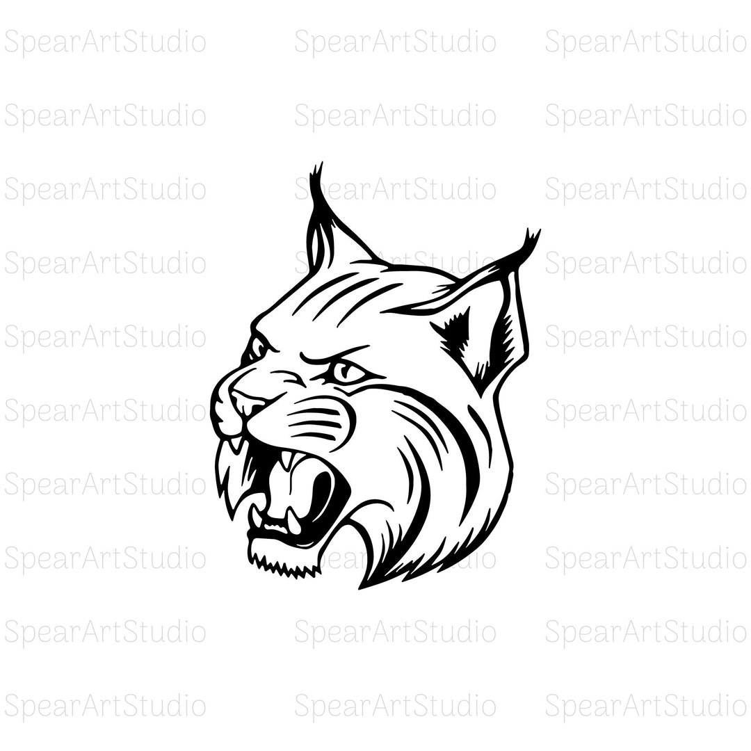 Lynx SVG Wildcat Wild Cat Mascot School Team Head Art Design Logo ...