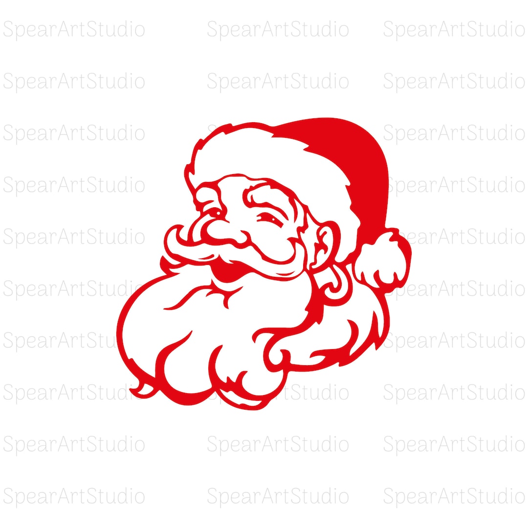 Santa SVG, Santa Face Svg, Vintage Santa Svg, Santa Claus Svg ...
