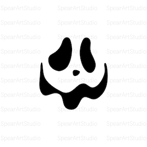 Ghost Horror Face Svg, Cute Ghost Face Svg, Halloween Faces Svg ...