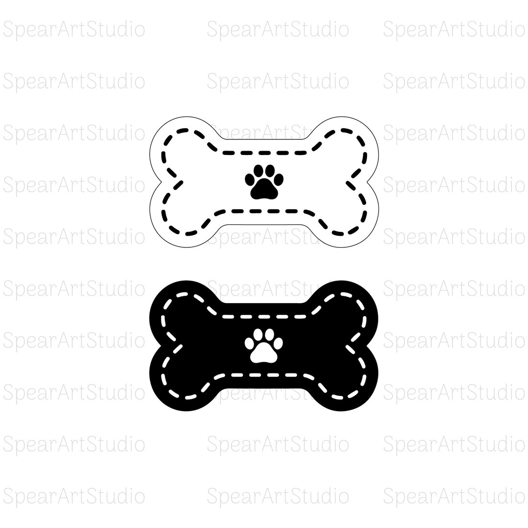 Dog Bone Svg, Dog Bone Digital, Dog Bone Png Clip Art. Vector Cut File ...