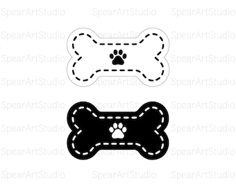 Dog Bone Svg, Dog Bone Digital, Dog Bone Png Clip Art. Vector Cut File ...