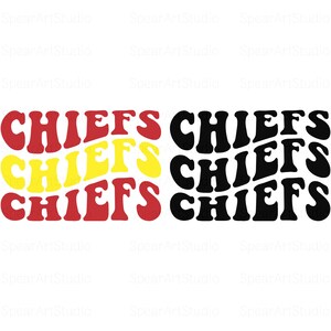 Chiefs Wavy Svg, Chiefs Mascot Svg, Team Mascot Svg, School Spirit Svg ...