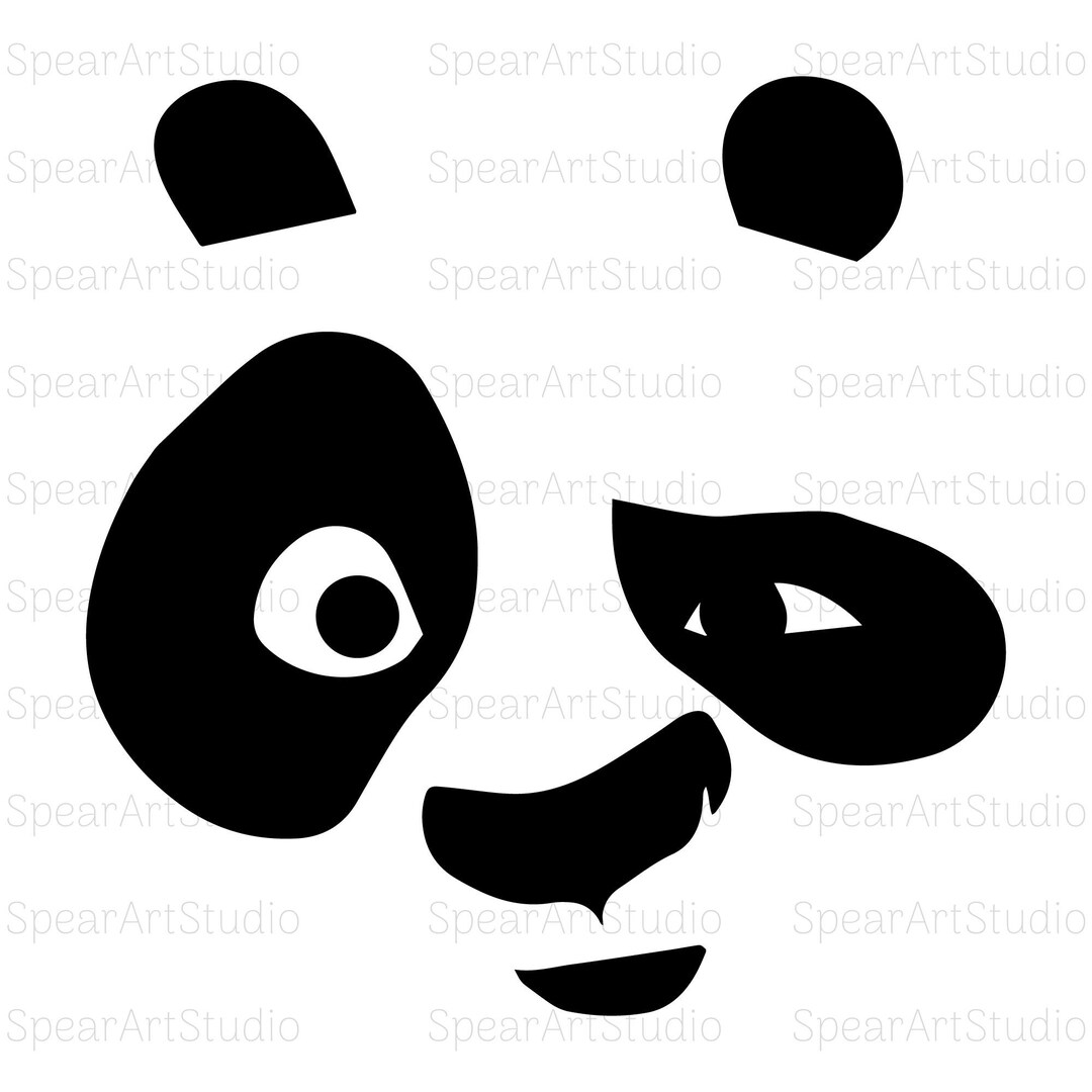 Panda Face SVG, Panda Head SVG, Panda SVG, Panda Head Cricut, Panda ...