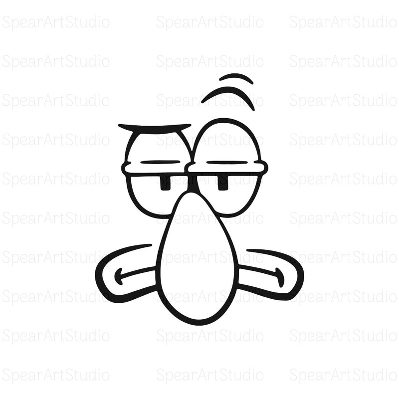 Squidward Tumbler Svg - Etsy