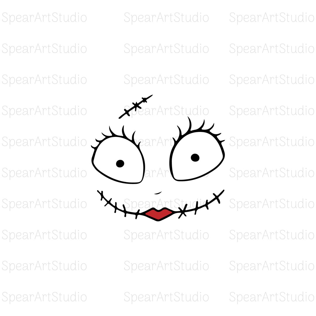 Entertainment Clipart: Black White Red Sally Happy Face Spoof Inspired ...