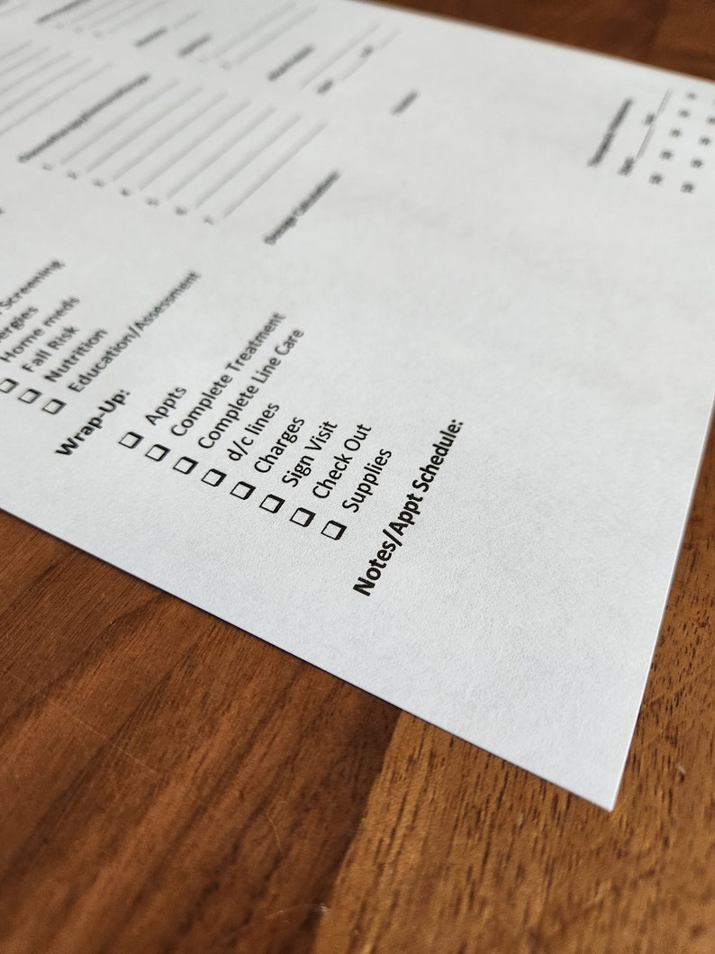 Infusion Report Sheet - Etsy