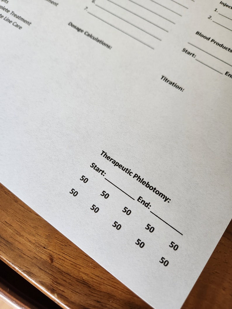 Infusion Report Sheet - Etsy