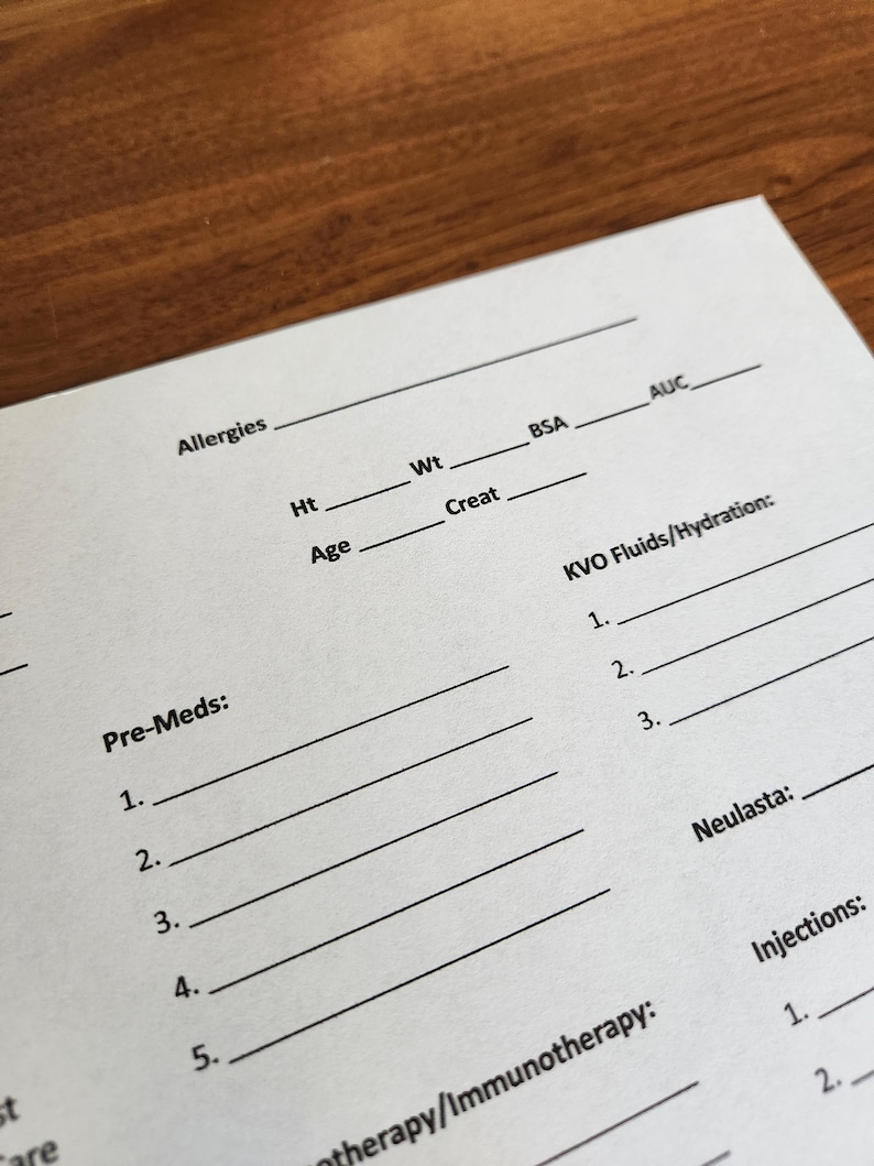 Infusion Report Sheet - Etsy