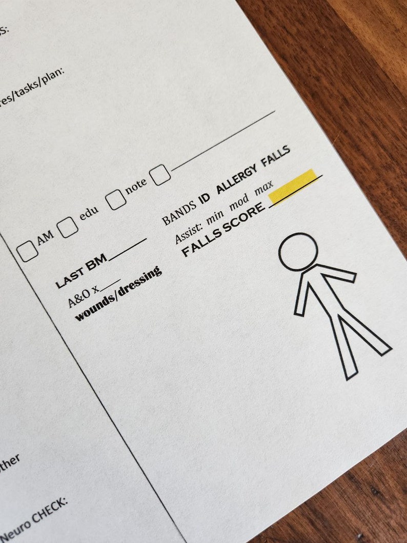 Bedside Nursing Report Sheets - Day Shift (PCU, Med/surg, Tele Brain ...