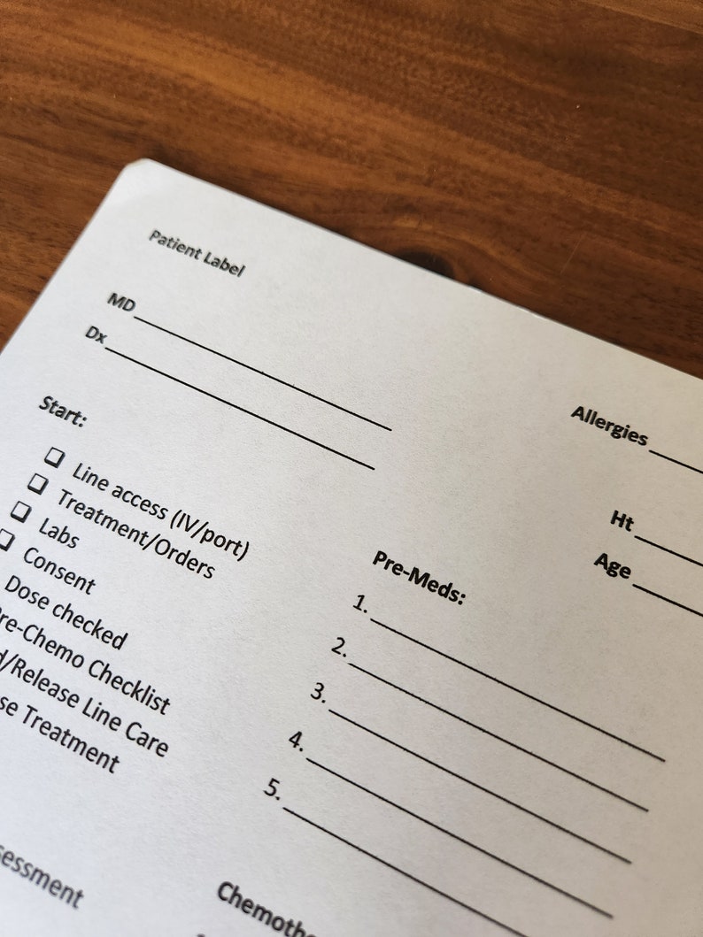 Infusion Report Sheet - Etsy