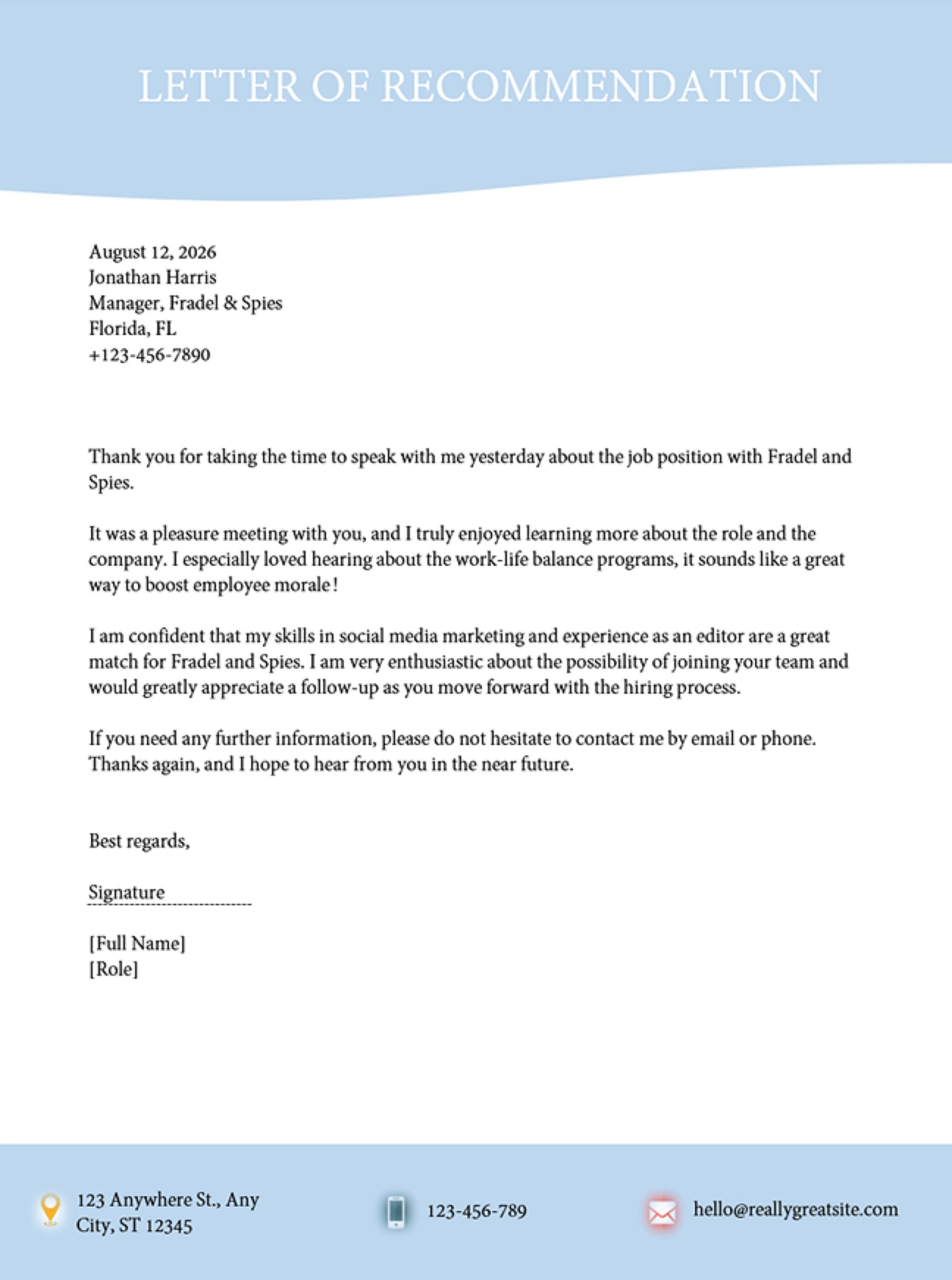 Letter of Recommendation - Etsy