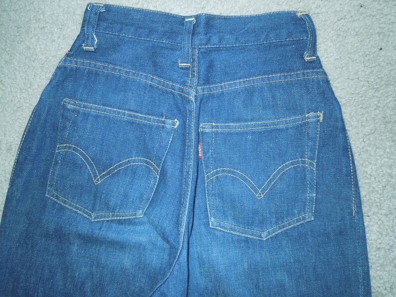 Vintage Levis Big e Rivets Women's Denim Jeans Reg Tag Made in USA Size ...