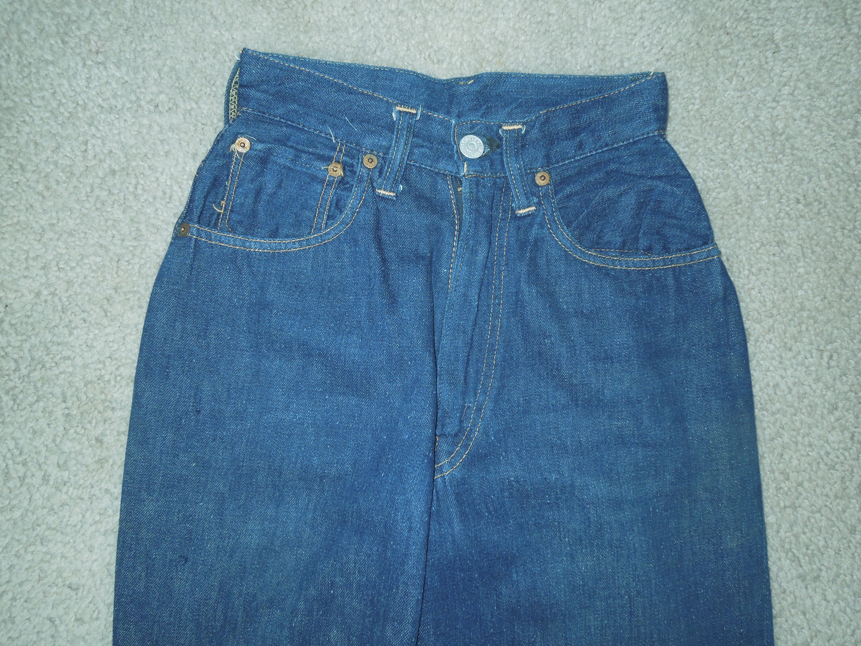 Vintage Levis Big e Rivets Women's Denim Jeans Reg Tag Made in USA Size ...