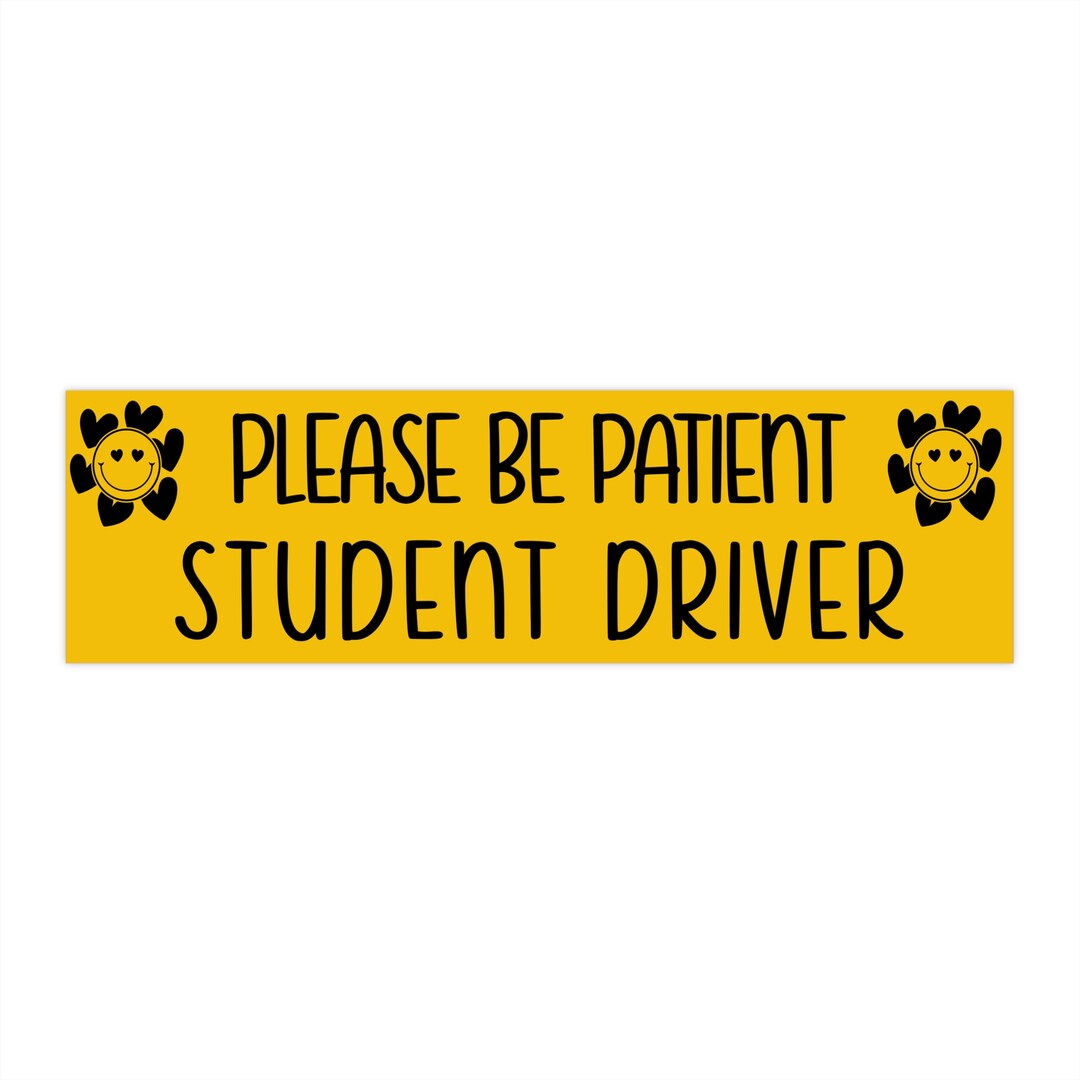 Student Driver Bumper Sticker, Student Gift, Gift for Her, Car ...