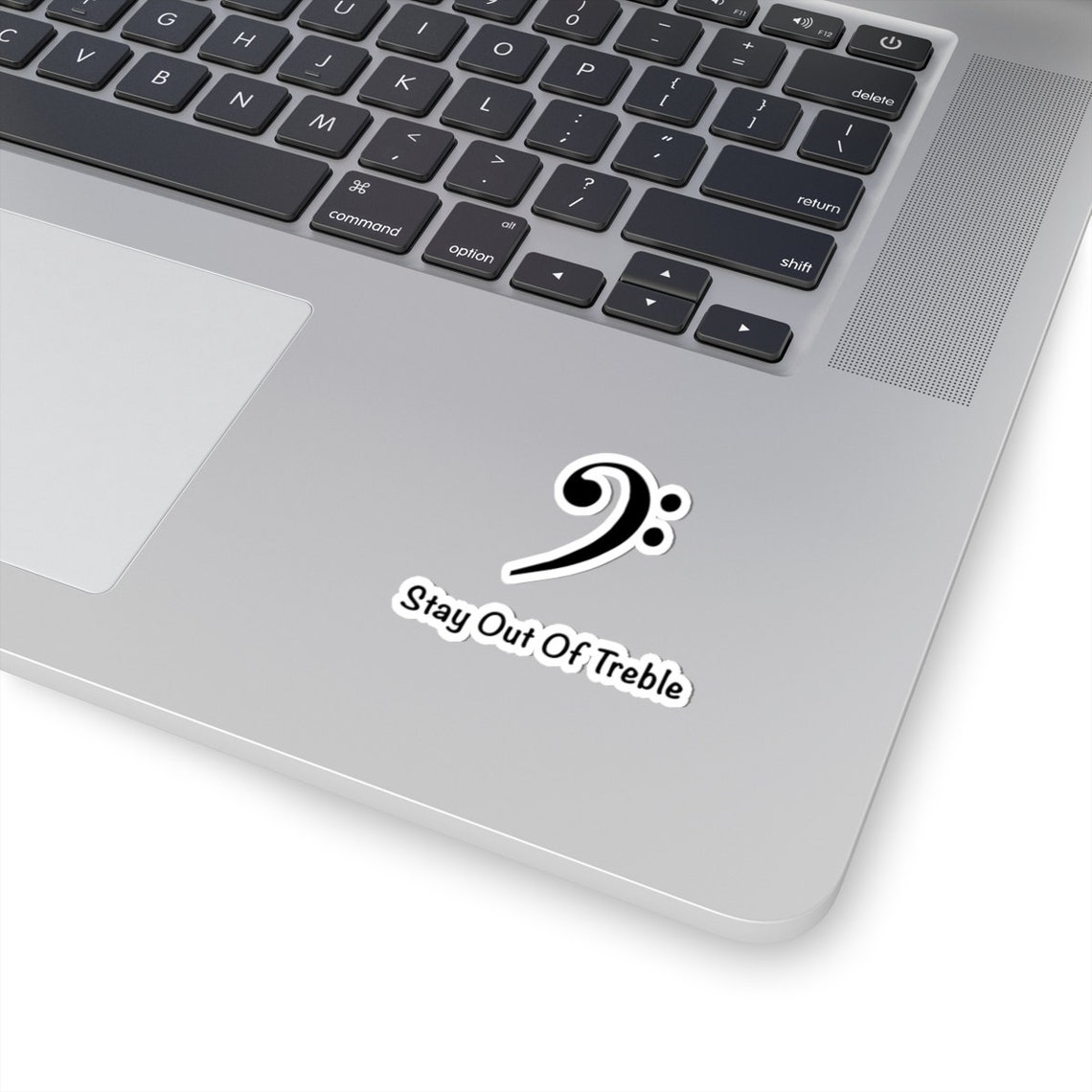 Bass Clef Sticker, Funny Bass Guitar Sticker, Gift for Musician ...