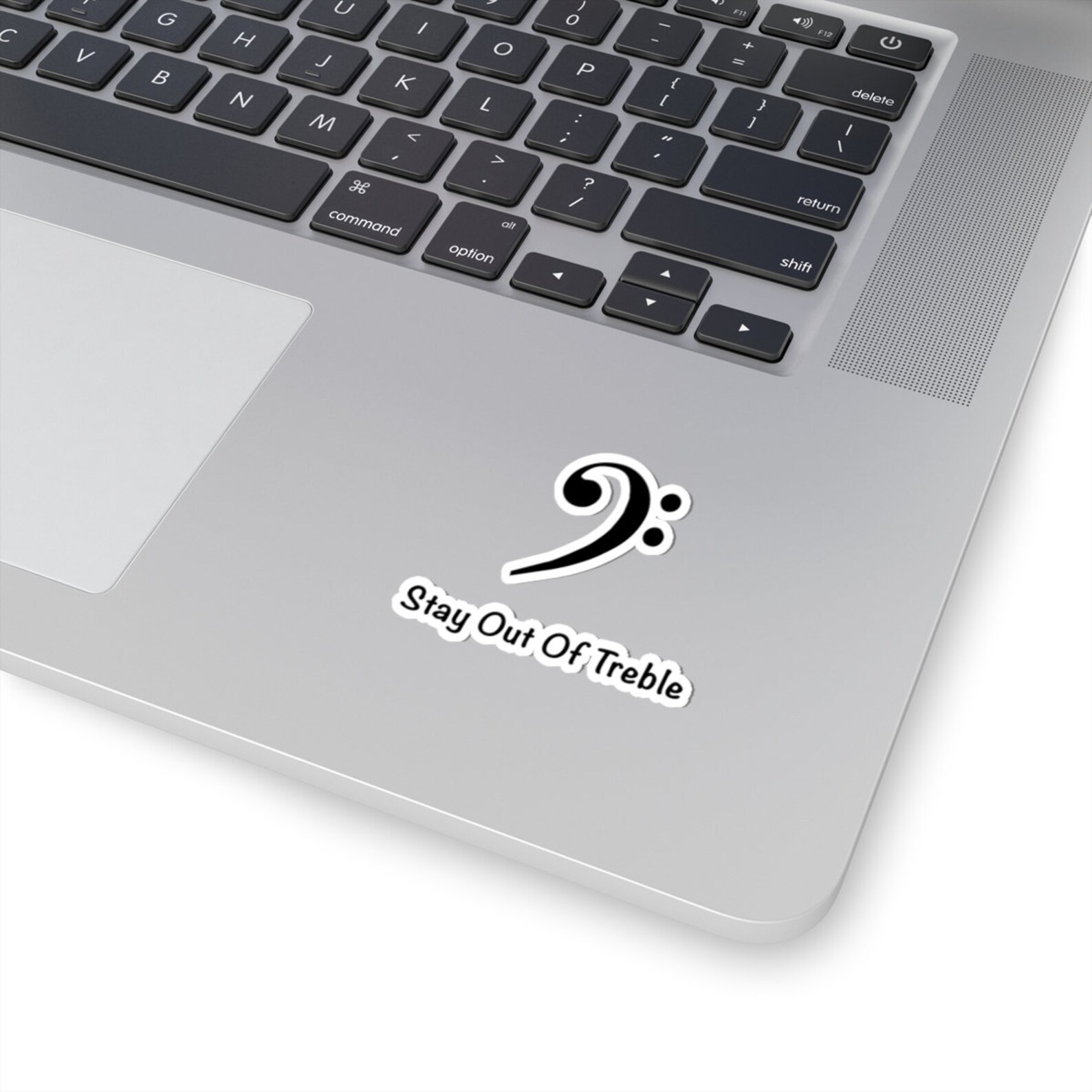 Bass Clef Sticker, Funny Bass Guitar Sticker, Gift for Musician ...