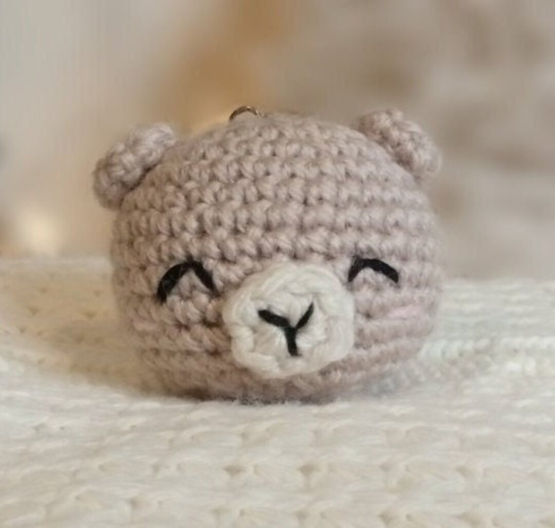 Cute Crochet Bear Keychain Crochet Accessories Bear Key - Etsy