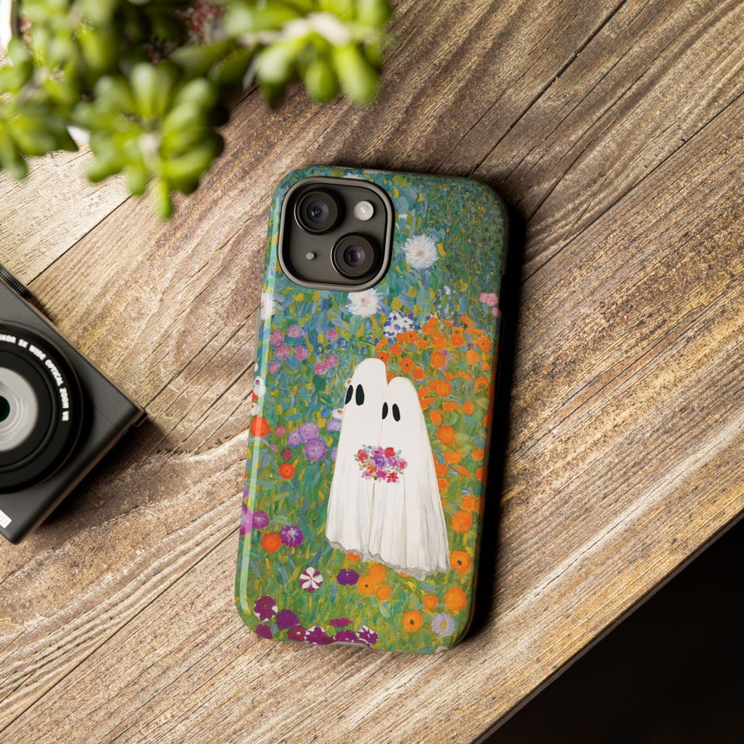 Klimt Flower Garden Ghost Painting Tough Phone Case iPhone 12 13 14 15 ...