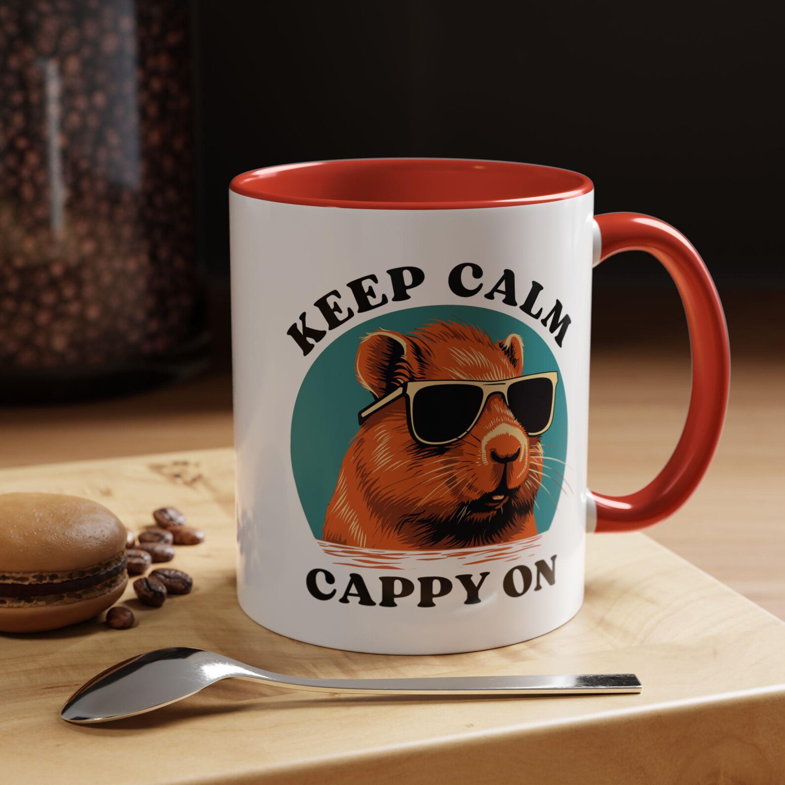 Keep Calm Capybara Coffee Mug Retro Cappy Ceramic Cup 90s Vintage ...
