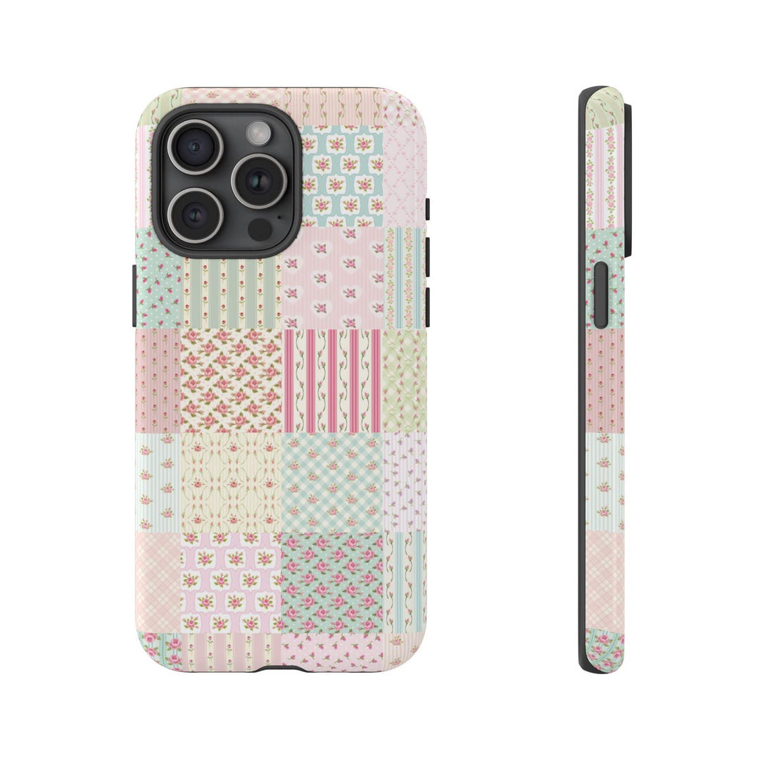 Coquette Patchwork Quilt Tough Phone Case Pretty iPhone 13 14 15 16 Pro ...