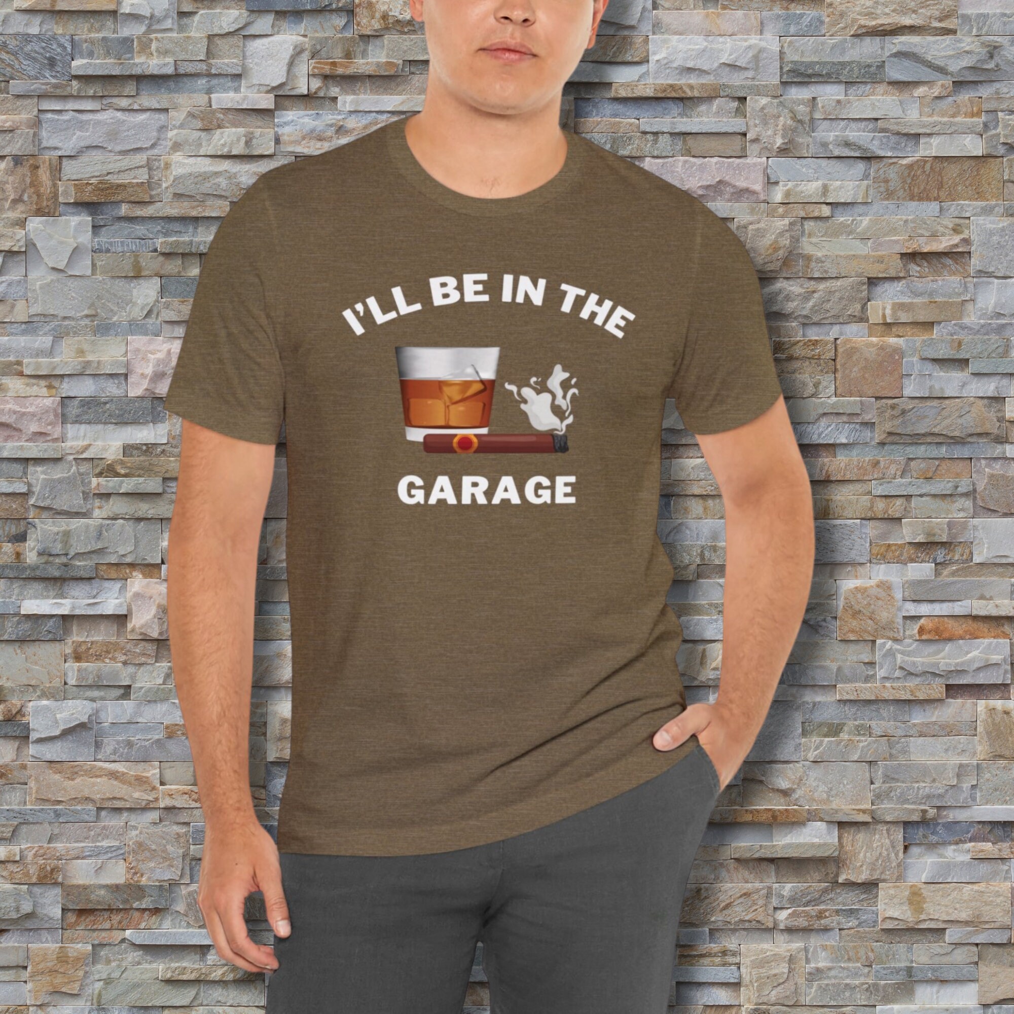 I’ll Be in the Garage Bourbon Stogie Shirt, Bourbon Lovers Tshirt, Gift ...
