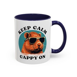 Keep Calm Capybara Coffee Mug Retro Cappy Ceramic Cup 90s Vintage ...