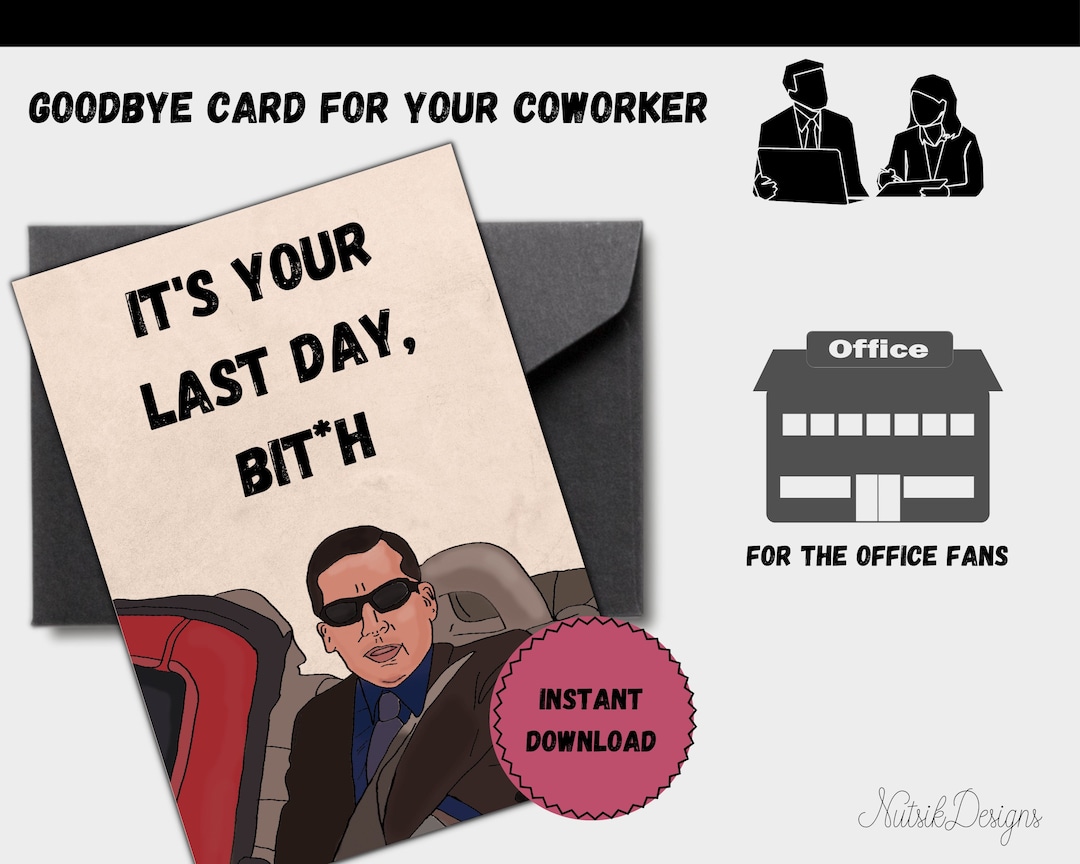 Sarcastic Goodbye Card for Coworker Digital Printable - Etsy