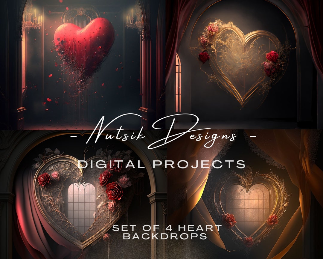 Heart Backdrops | Fine Art Textures| Floral Backdrops| Heart Background ...