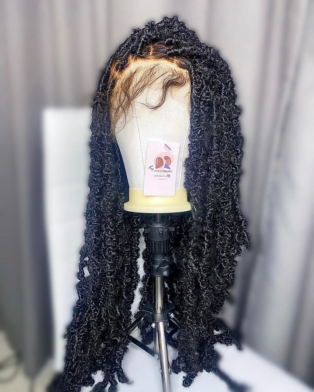 FAUX LOCS Hand-made WIG, Butterfly, Distressed, Goddess, Lace Front Wig ...