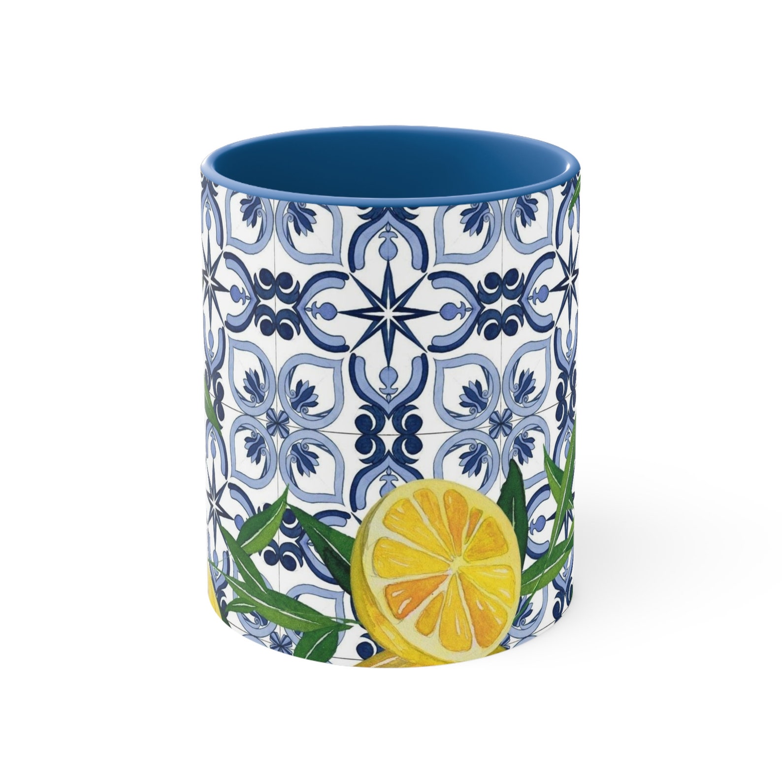 Italian Sicilian Majolica Lemon Ceramic Tile Tea Mug Gift, Italy Sicily ...