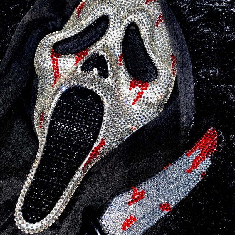 Bedazzled Scream Mask - Etsy