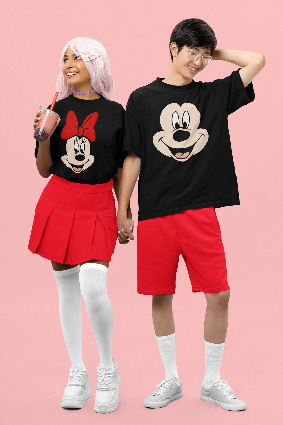 Mickey and Minnie Costume Shirt, Disney Mickey and Minnie Couples Shirt ...