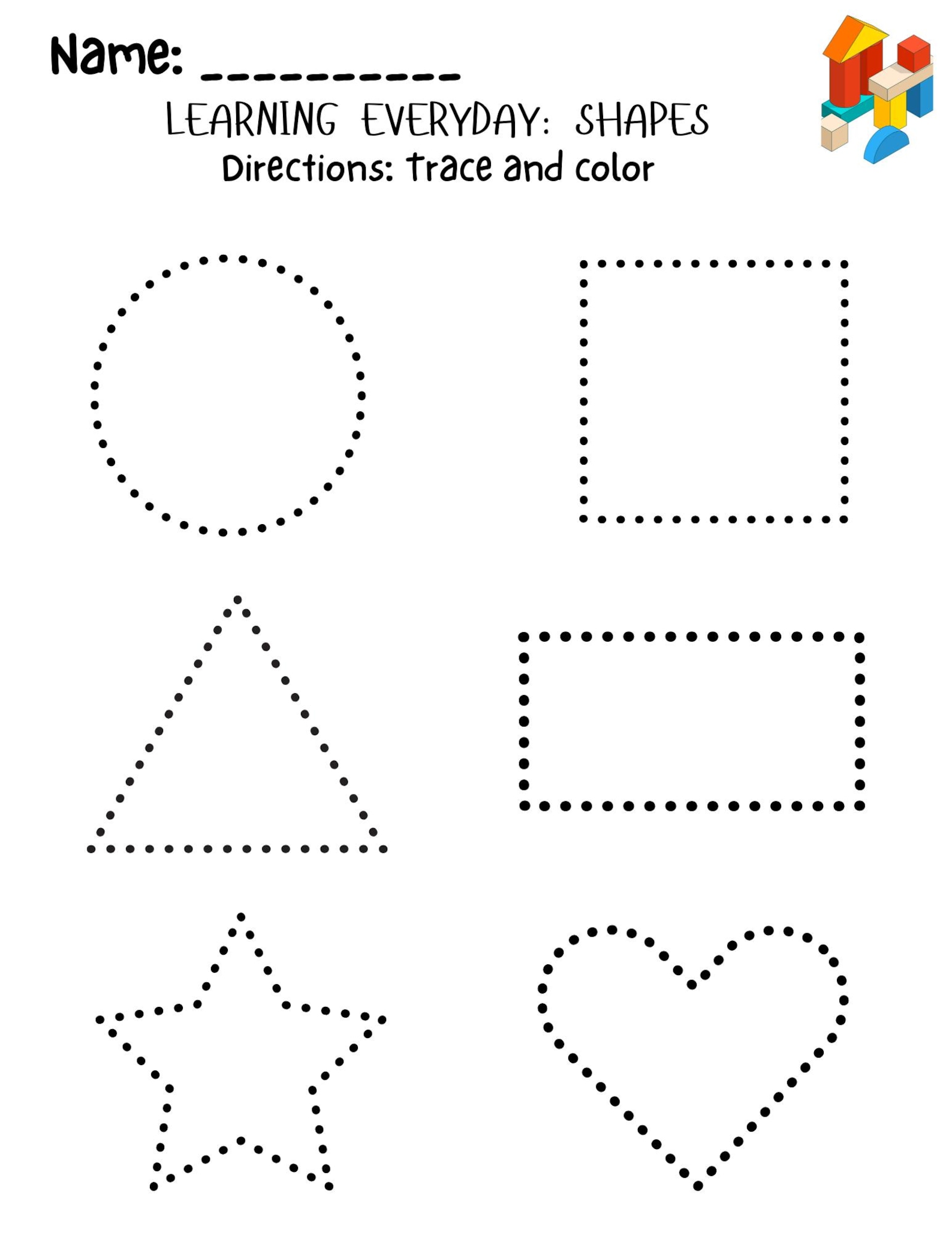 Preschool Worksheets Bundle: Letters, Numbers, Shapes, Objects, and ...